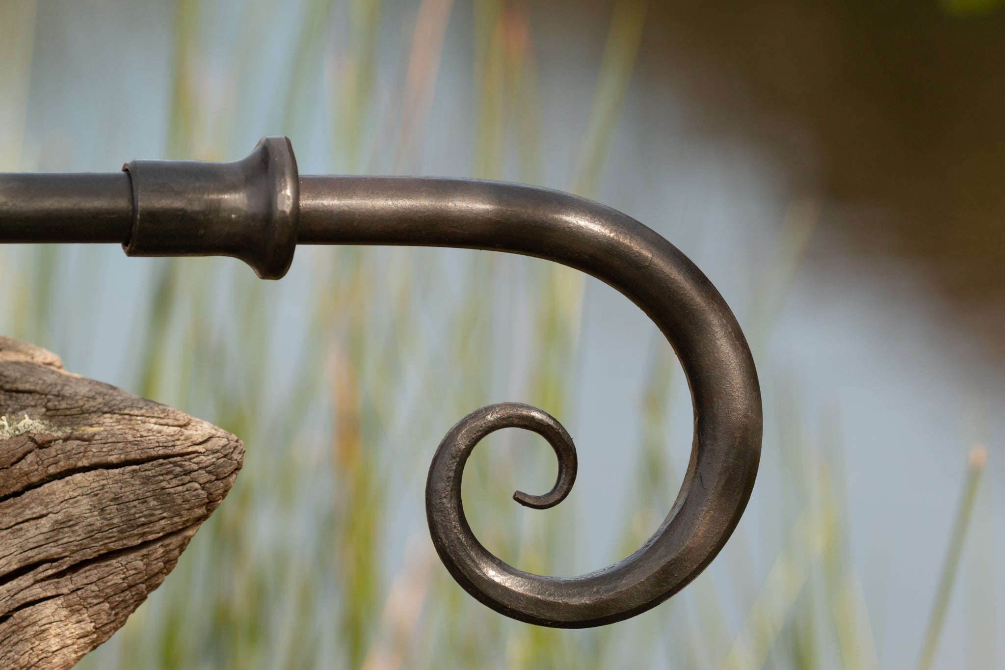 20mm Solid Wrought Iron Drapery Arm with Standard Bracket – The ...